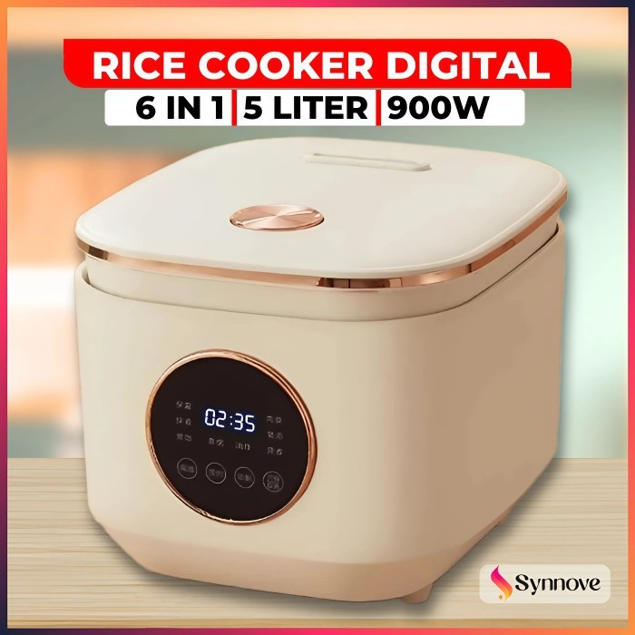 Jual Rice Cooker Digital 6 In 1 Aesthetic Rice Cooker 5 Liter Magic Com ...