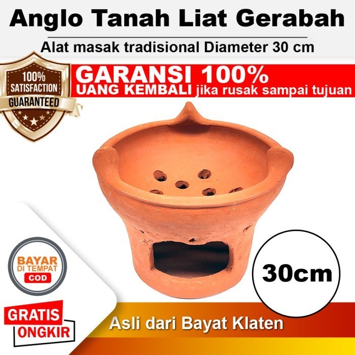 Jual Tungku Anglo Arang Tanah Liat Gerabah Merah Jumbo Besar Untuk ...