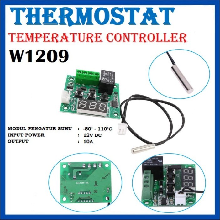 Jual Thermostat/Termostat Digital XHW1209 12V DC Temperature Controller | Shopee Indonesia