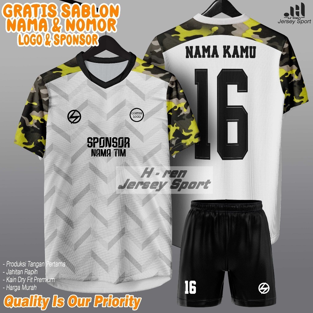 Jual Jersey COSTUM NAMA NOMOR LOGO NAMA CLUB Bola futsal volly Dewasa ...