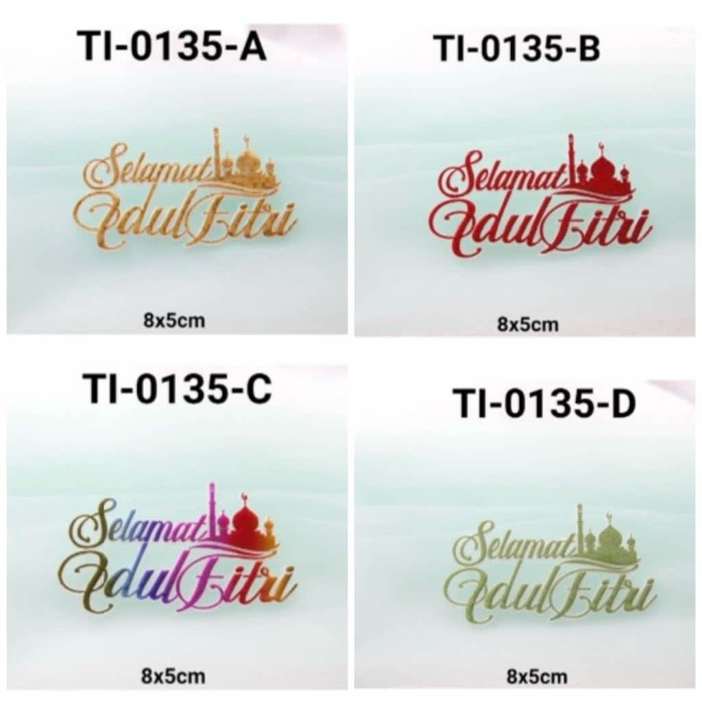 Jual TI135 - CAKE TOPPER/TULISAN SELAMAT IDUL FITRI | Shopee Indonesia