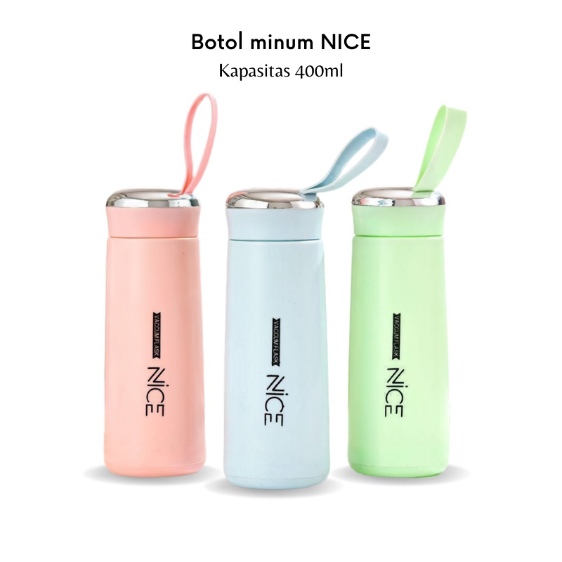 Jual IMP - E106- Botol Minum NICE / Botol Minum Kaca Beling / Termos ...