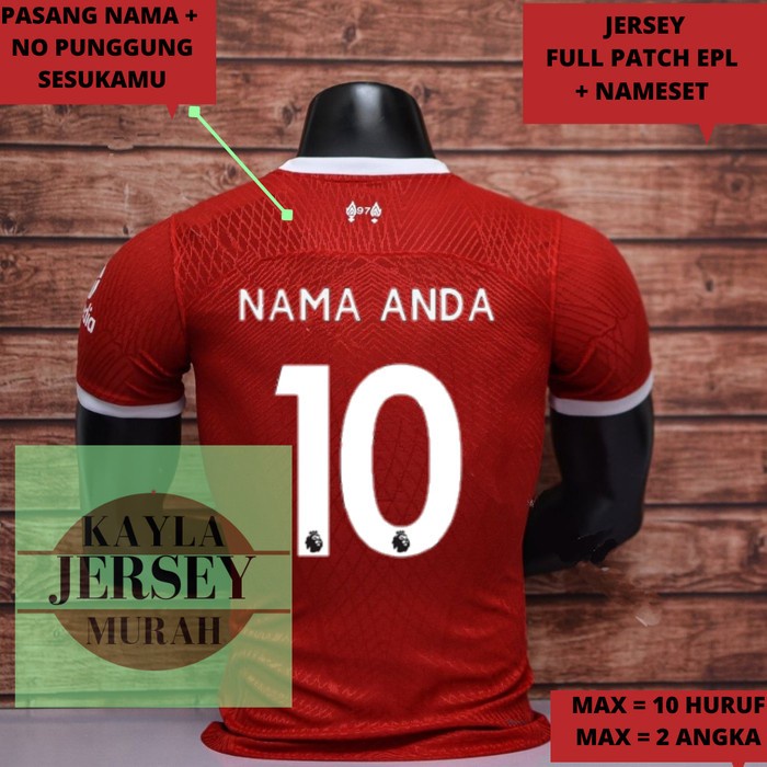 Jual JERSEY BOLA PLAYER ISSUE LIVERPOOLL HOME 2023 2024 GG FULL PATCH | Shopee Indonesia
