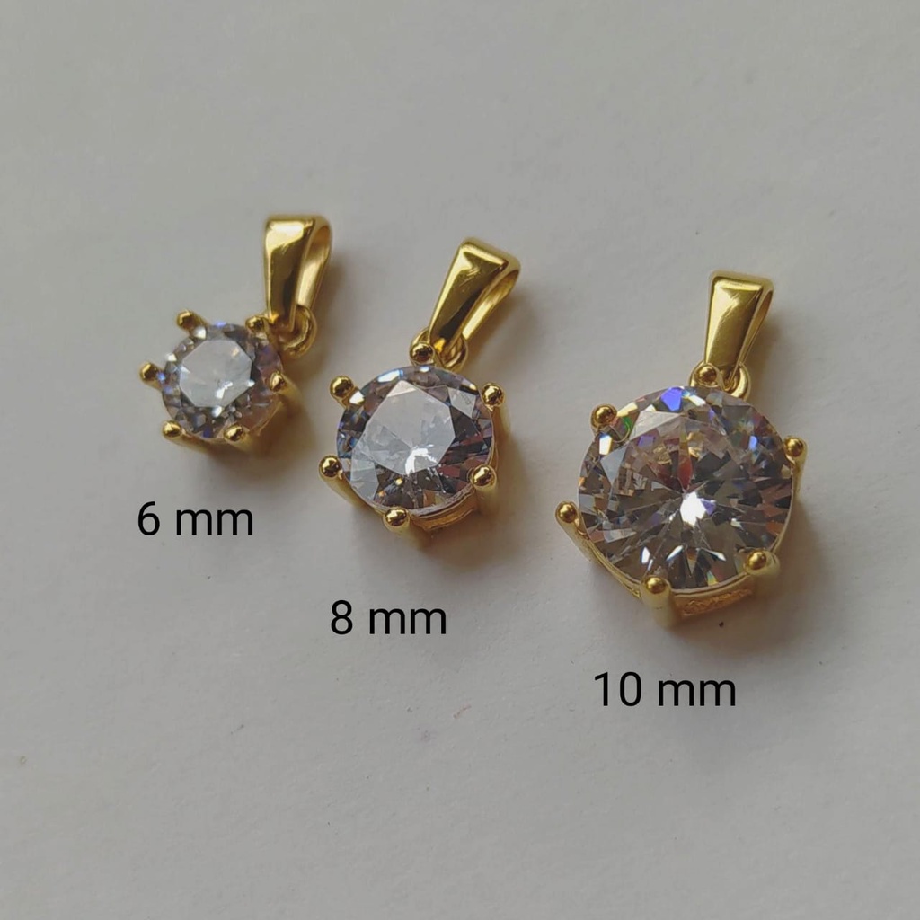 Jual Liontin Titanium Asli Diamond CZ GOLD | Shopee Indonesia