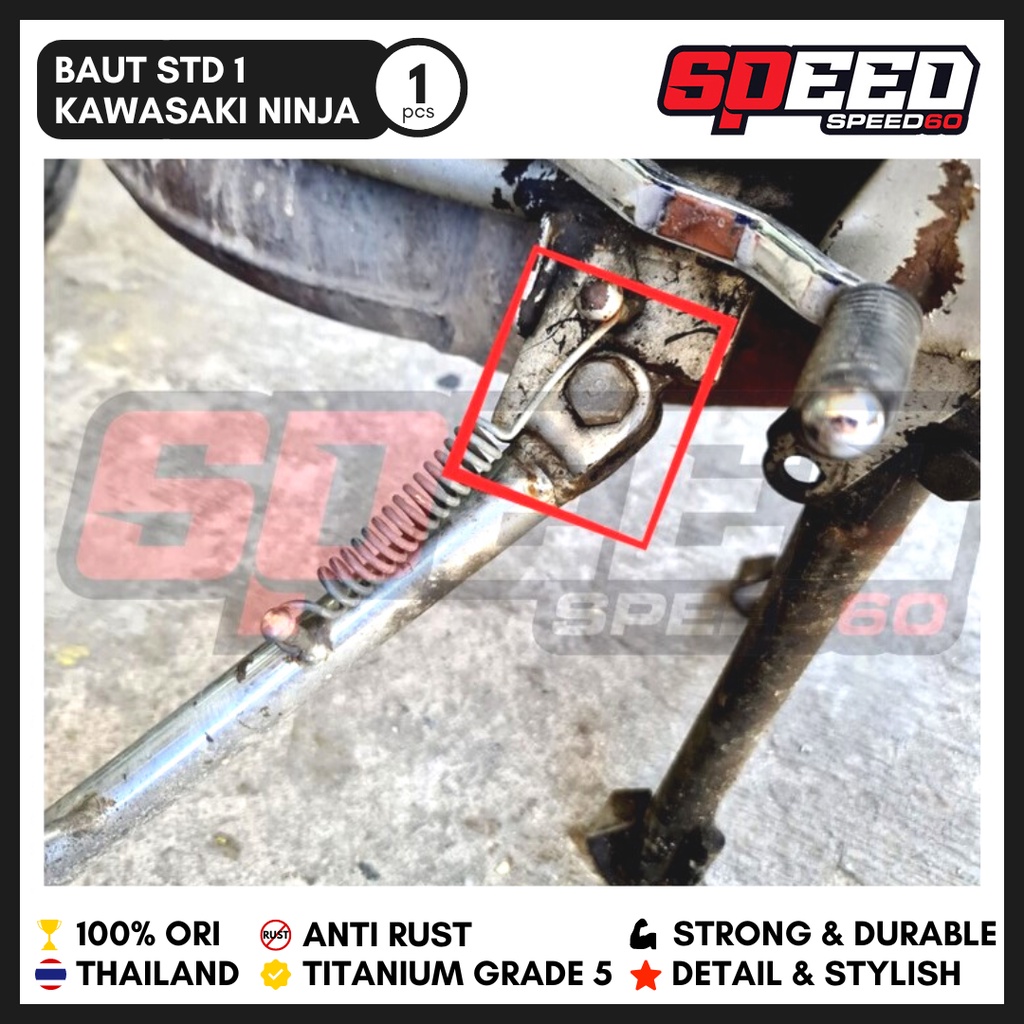 Jual Probolt Titanium Baut Standard Samping 1 Kawasaki Ninja R Grade 5 ...