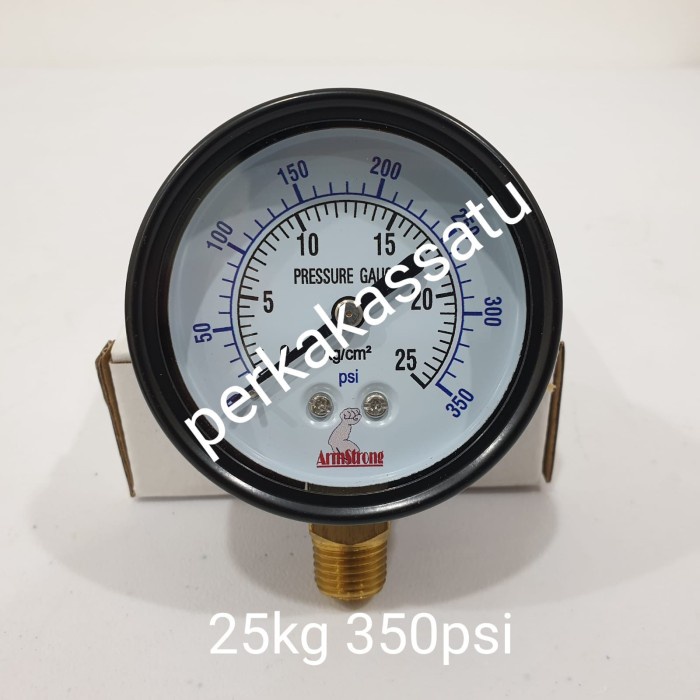 Jual PRESSURE GAUGE 25 KG BAR ARMSTRONG MANOMETER PENGUKUR TEKANAN 350 ...