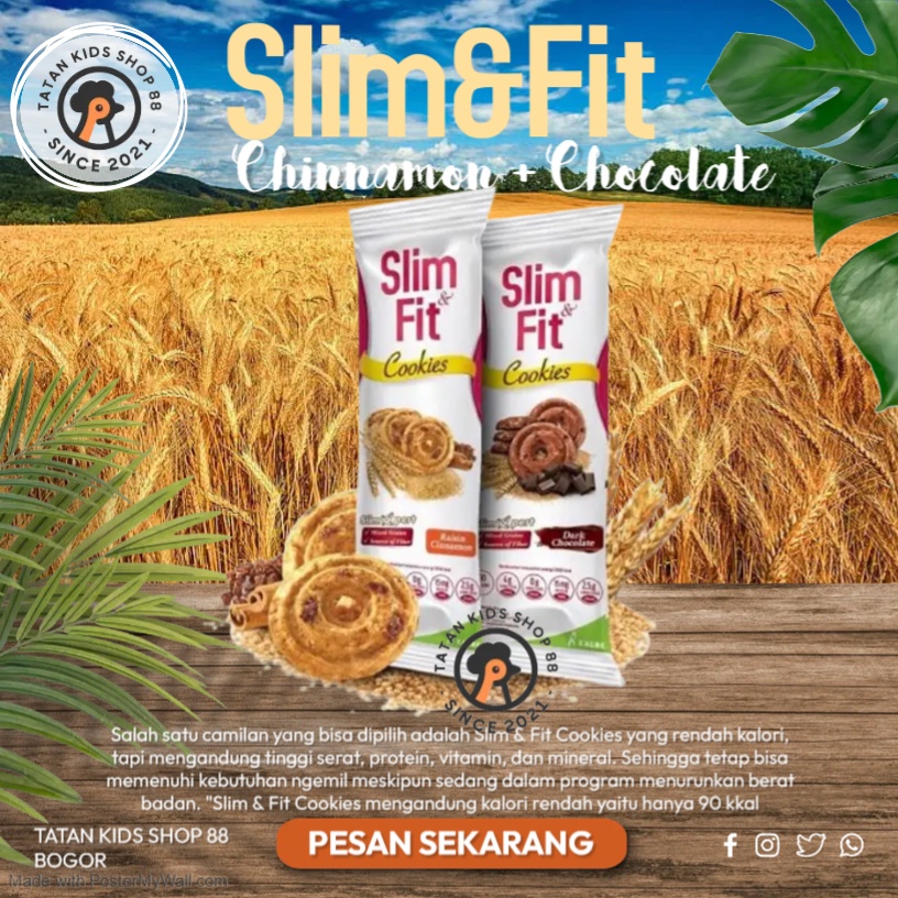 Jual Slim Fit Cookies Dark Chocolate Raisin Cinnamon Garlic Chesee 22G ...