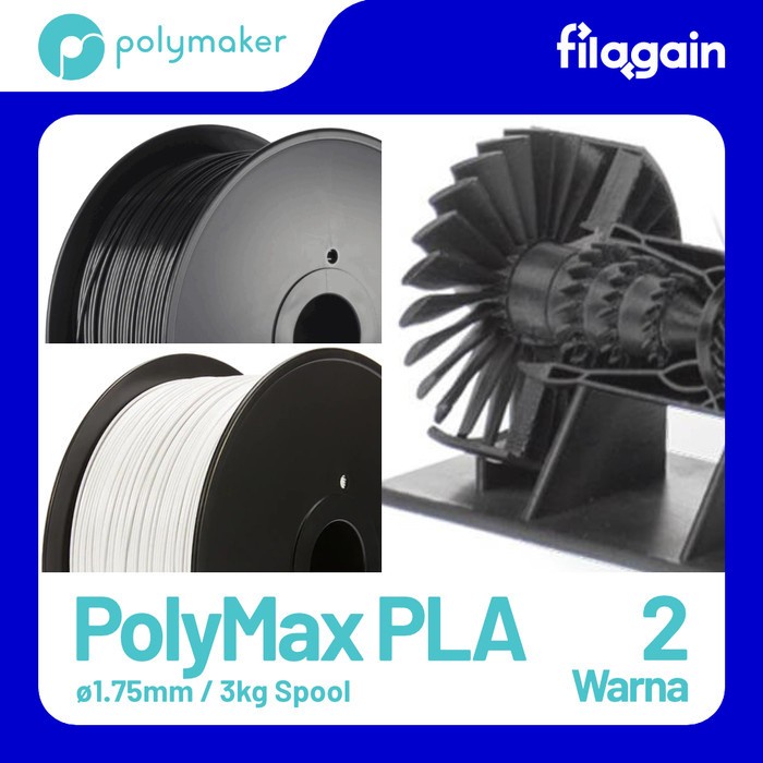 Jual Polymaker PolyMax PLA / ⌀1.75mm / 3kg / 3D Print Filament | Shopee Indonesia