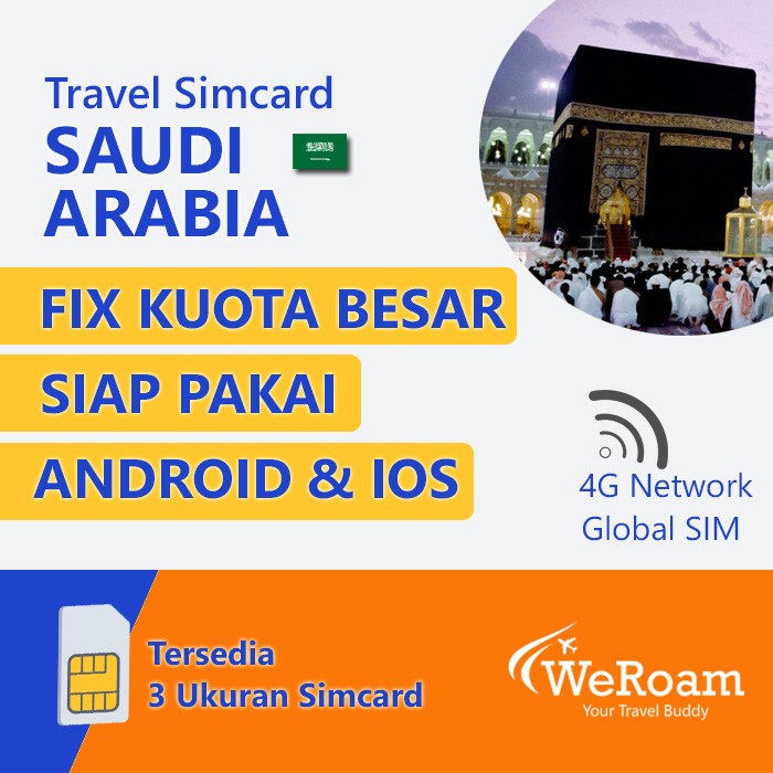 Jual WeRoam Travel Sim Card Saudi Arabia Umroh Kuota Data Besar ...