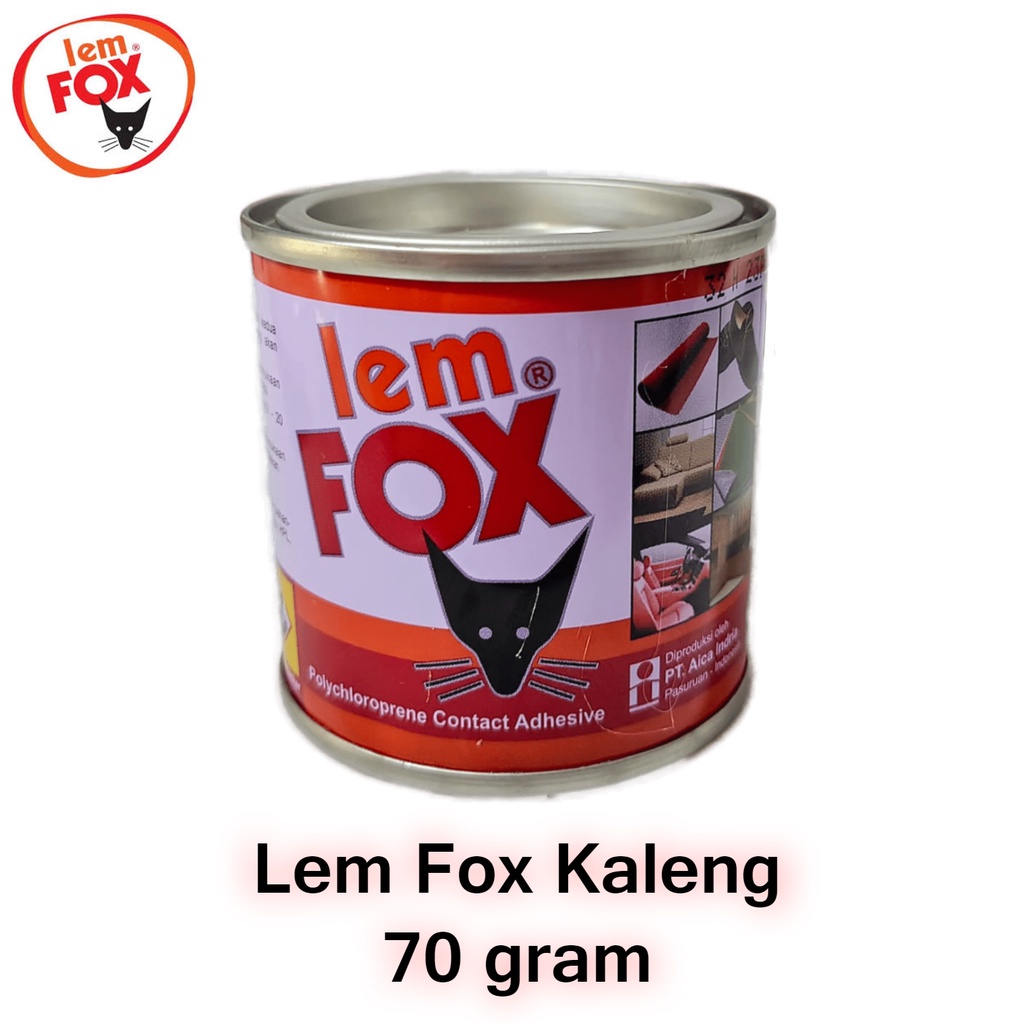 Jual Lem Fox Kuning Kaleng 70 Gram /Lem Kayu Karet Busa Sendal Super Kuat Dan Cepat Kering Bisa ...