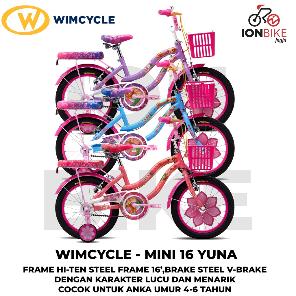Jual Sepeda Mini 16 Wim Cycle Yuna Terbaru Wimcycle Sepeda Anak Remaja ...
