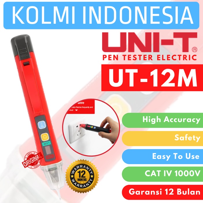 Jual UNI-T Socket Wall AC Voltage Detector Electric Sensor Test Pen ...