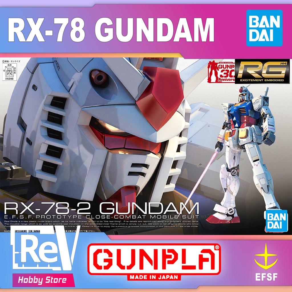 Jual RG RX78 RX-78 GUNDAM BANDAI REAL GRADE 1/144 | Shopee Indonesia