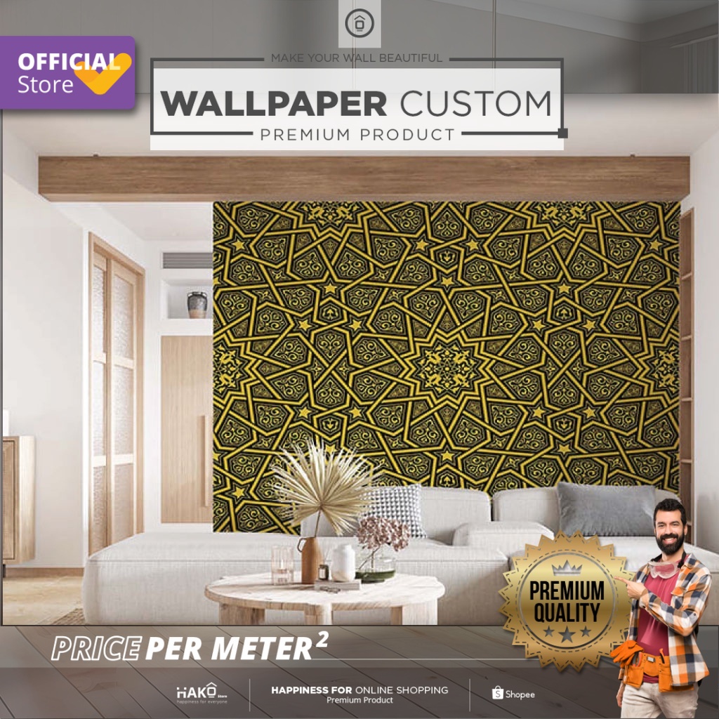 Jual Wallpaper Custom Ruang Tamu | Gambar Motif Batik dan Etnik 6.9 ...