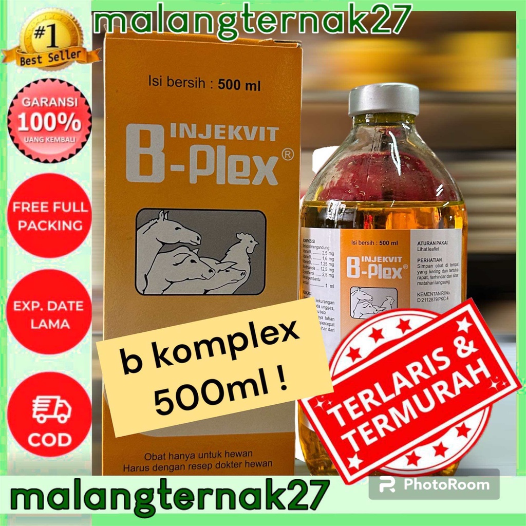 Jual VITAMIN b plex kompleks HEWAN 500ml injeksi nafsu makan sapi ...