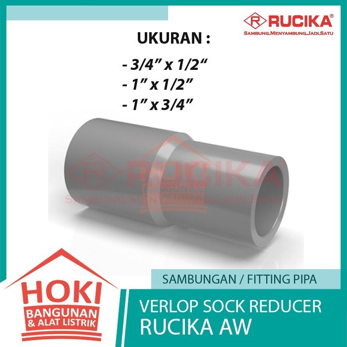 Jual VERLOP SOCK 1 1/4" x 1/2" 3/4'' 1" RUCIKA AW - Vlok Sok Pipa ...