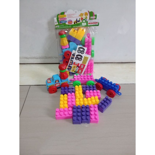 Jual Mainan Anak-anak Blocks Roda Bongkar Pasang Isi 32pcs | Shopee ...