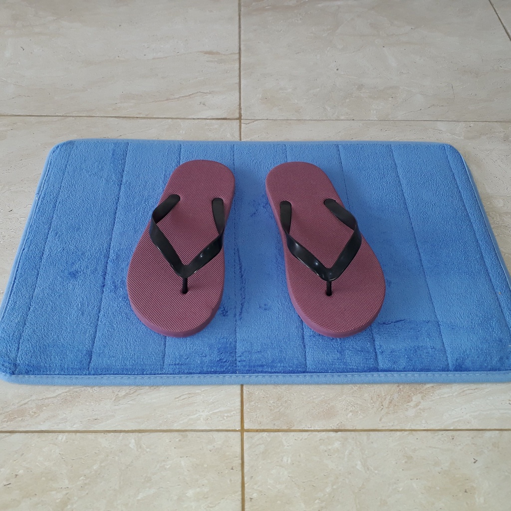 Jual SANDAL ESUTO SENDAL JEPIT PRIA WANITA WUDHU KARET WARNA BIRU MERAH ...