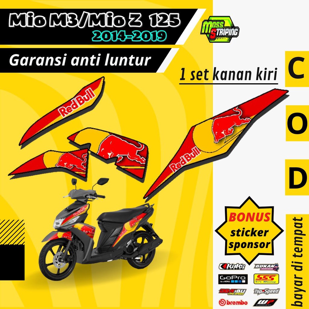 Jual Striping Stiker Lis decal yamaha Mio M3 Mio Z Mio 125 cc 2014 2015 ...