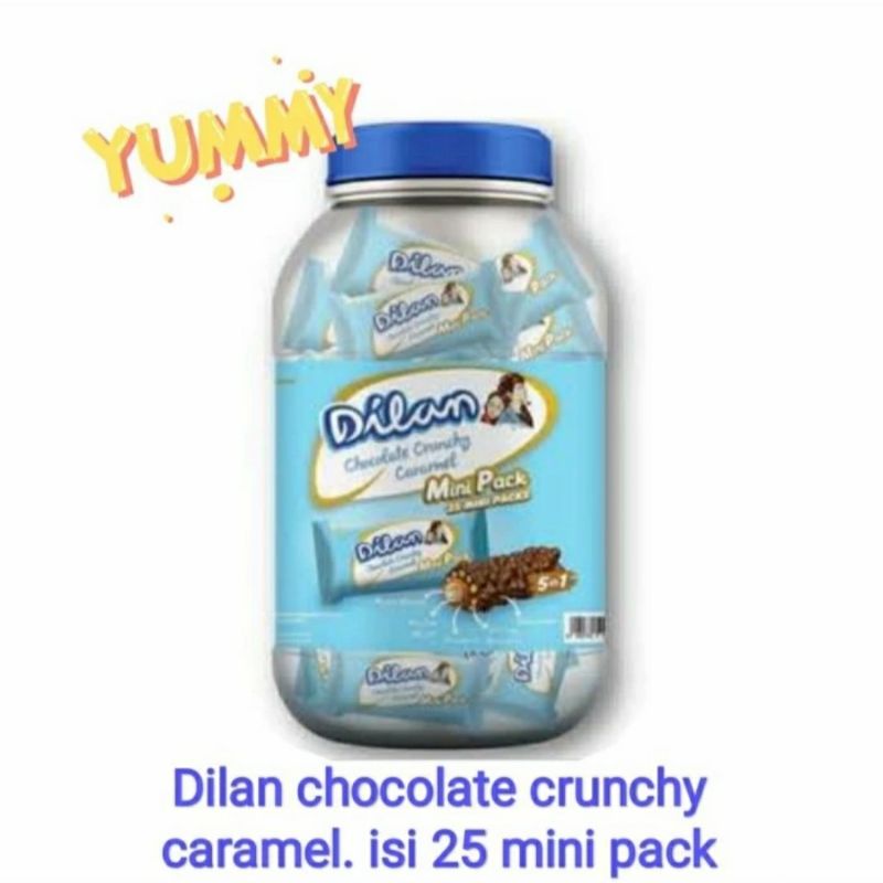 Jual dilan chocolate crunchy caramel toples isi 25 mini pack | Shopee ...