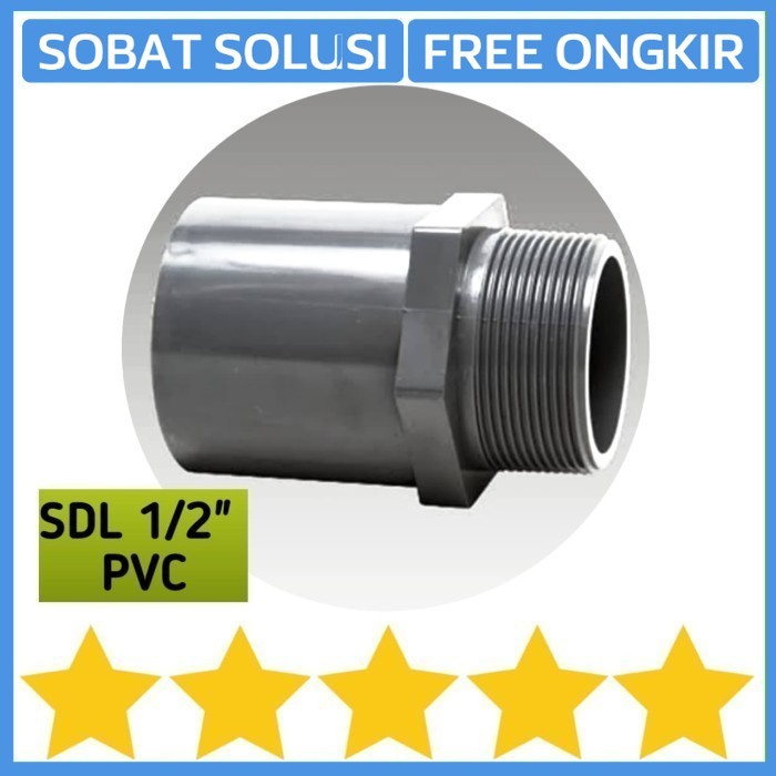 Jual SOCK DRAT LUAR 1/2 INCH PVC SDL MALE SOCK SOCKET PIPA SPRINKLER 1/ ...