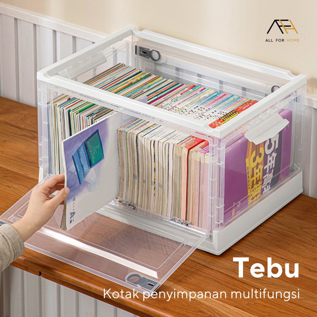 Jual AFH TEBU Storage Box Folding Container Buku Mainan Baju ...