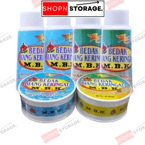 Jual Bedak Biang Keringat MBK Menthol Botol / Bulat Tin 60gr (Biru ...