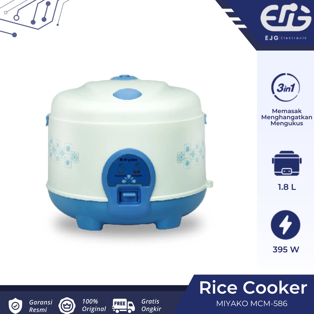 Jual MAGIC COM RICE COOKER MIYAKO MCM 586 Penanak Nasi 1,8L MCM586 ...
