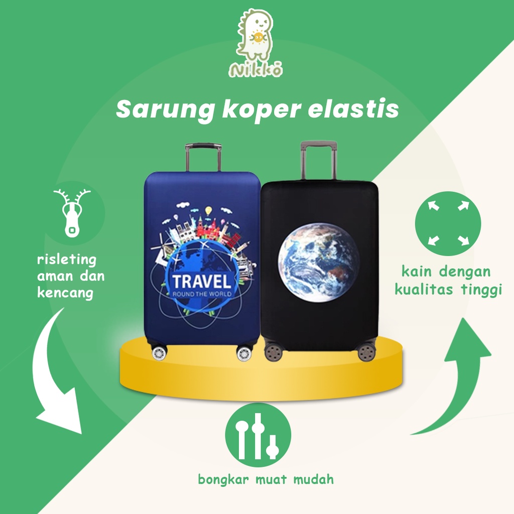 Jual Nikko Sarung Cover Pelindung Koper Elastis Luggage Cover Lucu ...