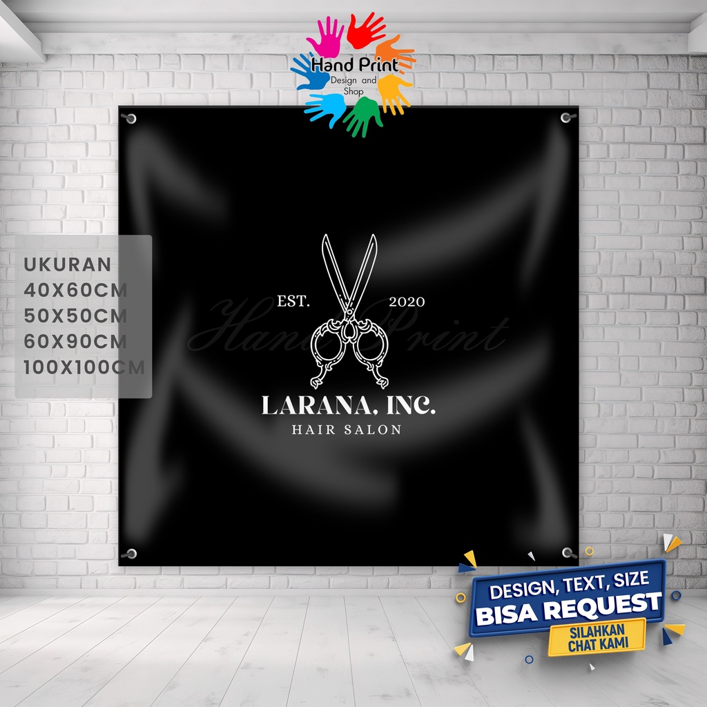 Jual Spanduk Banner MMT Vintage Barbershop Pangkas Rambut Cukur Rambut ...