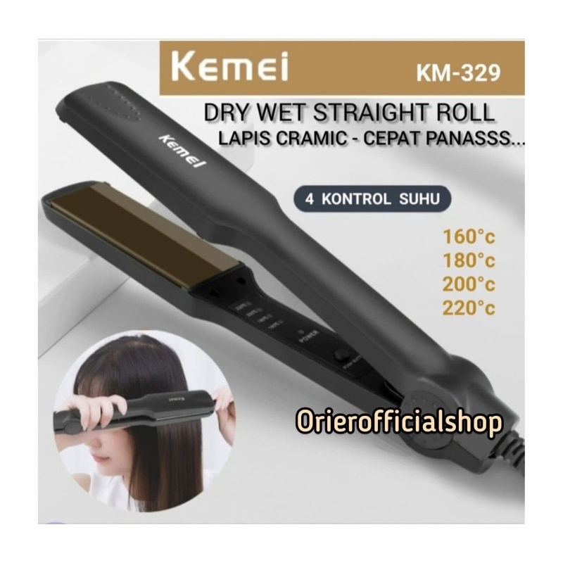 Jual ALAT CATOKAN RAMBUT KEMEI KM-329 ORI/ SNX SN-329 Pelurus Ceramic Ion Cepat Panas | Shopee ...