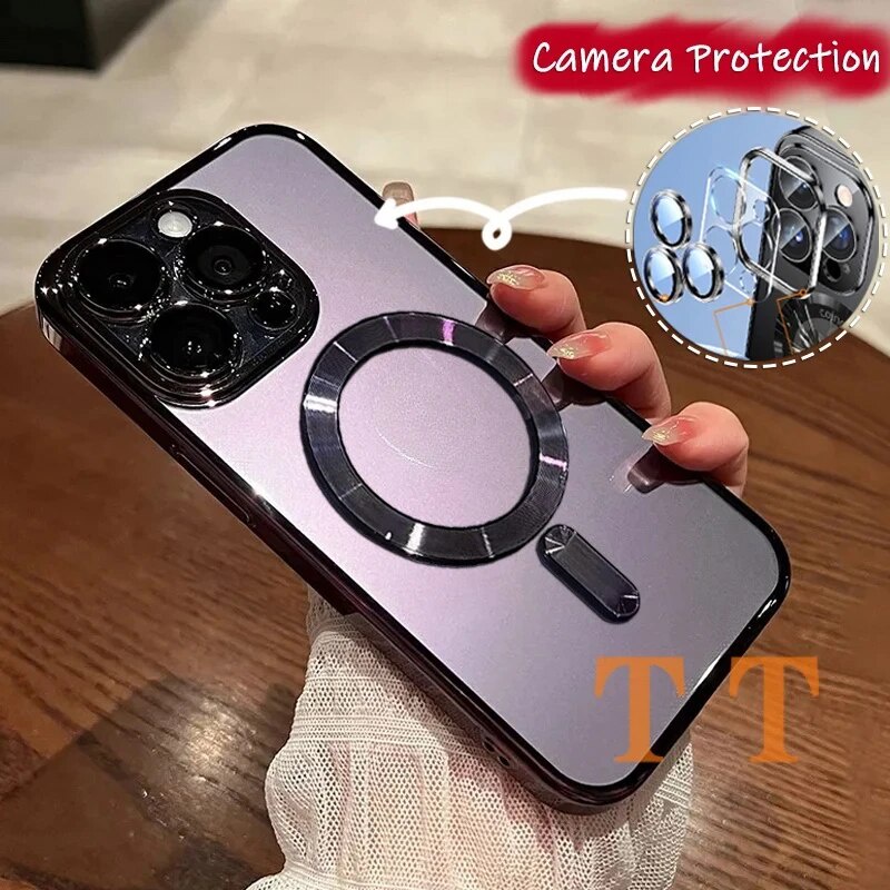 Jual For MagSafe Plating Case For diy xr to 13pro 14pro Cover xr to 13 ...