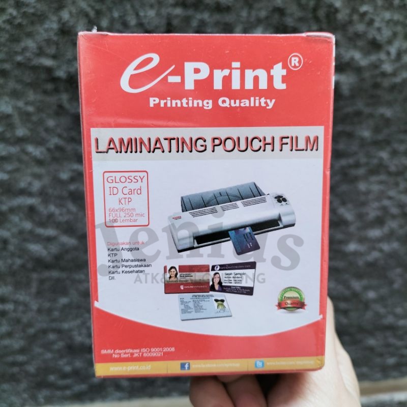 Jual E-print laminating ID card/ ktp 250mic | Shopee Indonesia