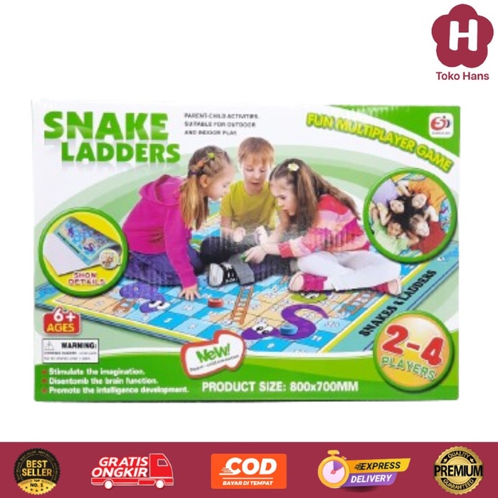 Jual Maianan Anak Game Ular Tangga Snake Ladders Karpet 55502 | Shopee ...