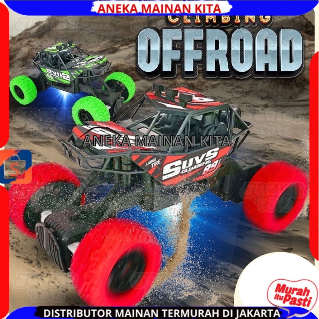 Jual Mainan Anak Mobil Remote Control RC JEEP Bigfoot Monster Truck ...