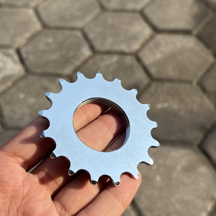 Jual COG FIXIE 17T FIXED GEAR GIR 17 T STEEL BESI CHROME SILVER DRAT ...
