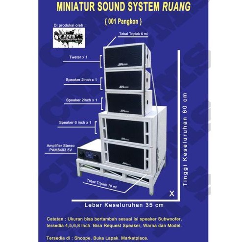 Jual MINIATUR SOUND SYSTEM RUANG / SOUND SYSTEM KECIL / SOUND SYSTEM ...