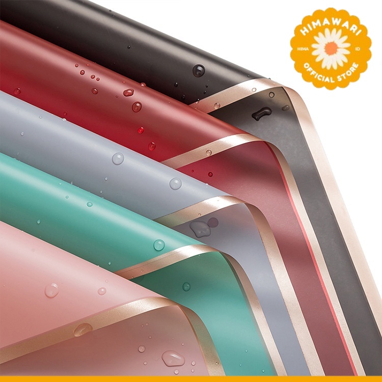 Jual HIMA - FL5 LIS 5Lembar-Kertas Bunga Buket Transparan List Emas ...