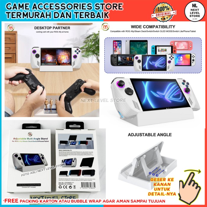 Jual JYS RA001 Adjustable Folding Stand ROG Ally Steamdeck Nintendo Switch | Shopee Indonesia