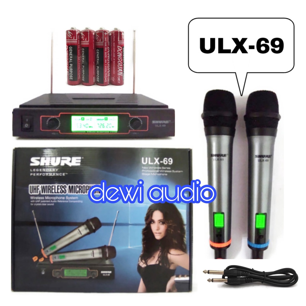 Jual MIC WIRELESS ULX69 / MICROPHONE DOUBLE WIRELESS ULX 69 / MIC ...