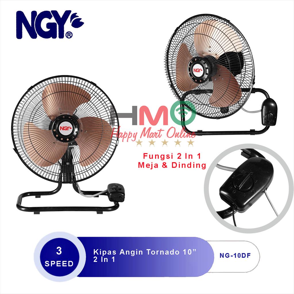 Jual Nagoya Kipas Angin Baling Besi 10 Inch 2 in 1 Meja Dinding NG-10 DF Tornado Fan Industrial ...