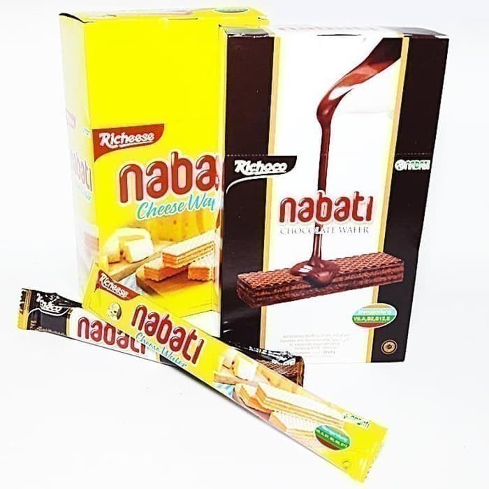 Jual Wafer Richeese Nabati Box Keju / Coklat Kecil Renyah Isi 20 Pcs | Shopee Indonesia