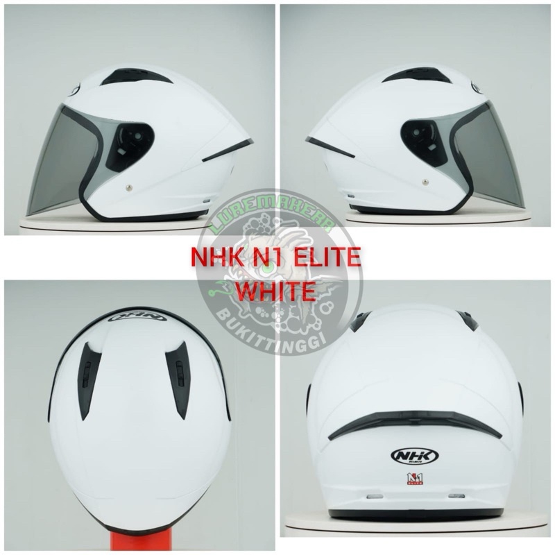 Jual HELM NHK N1 ELITE SOLID WHITE | Shopee Indonesia