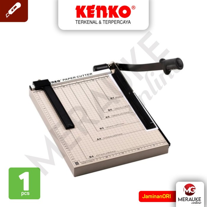 Jual KENKO Paper Cutter / Pemotong Kertas Ukuran B4 15" x 12" Metal ...