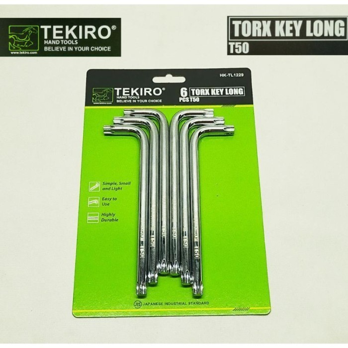 Jual TEKIRO Torx Key Set LONG / Kunci L Bintang Panjang Set 6PC 6 PCS ...