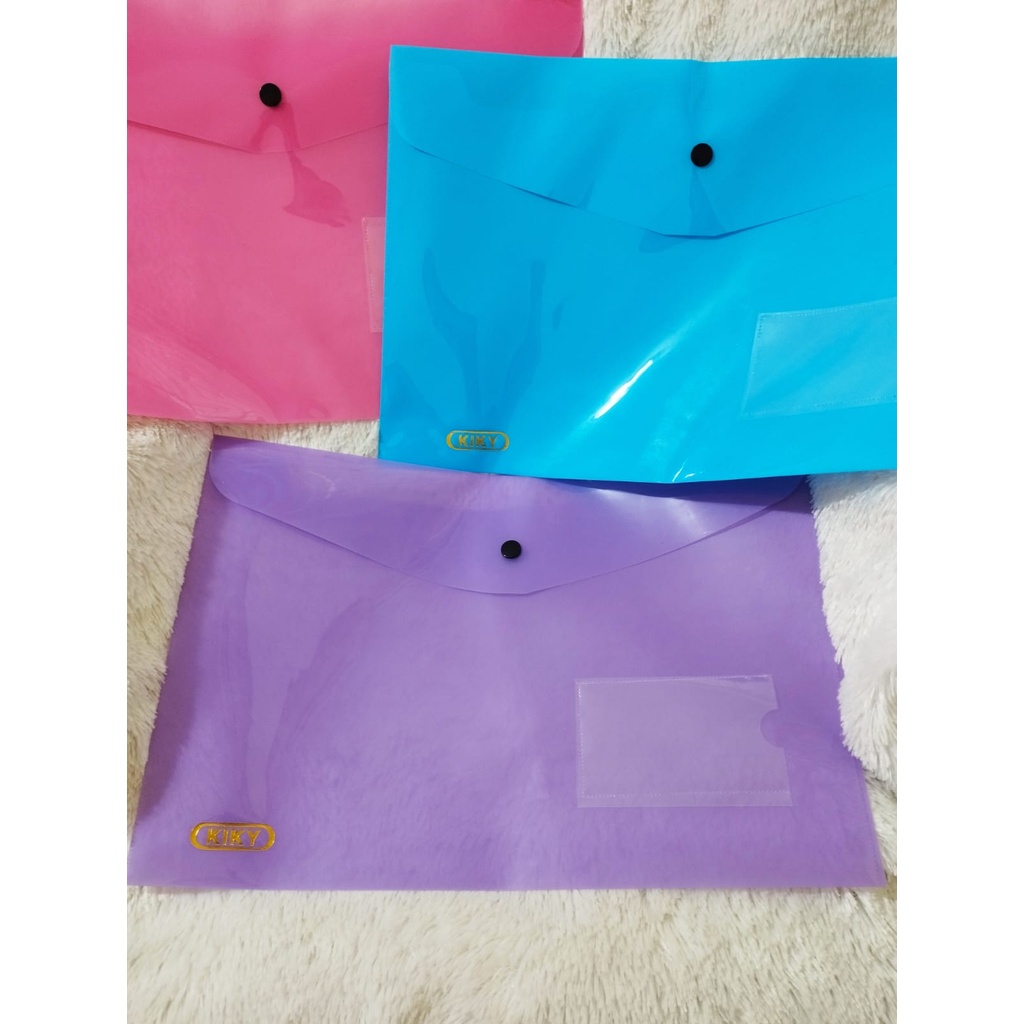 Jual Kiky Stopmap / Map L Plastik Kancing Transparan 24.5x36cm | Shopee ...