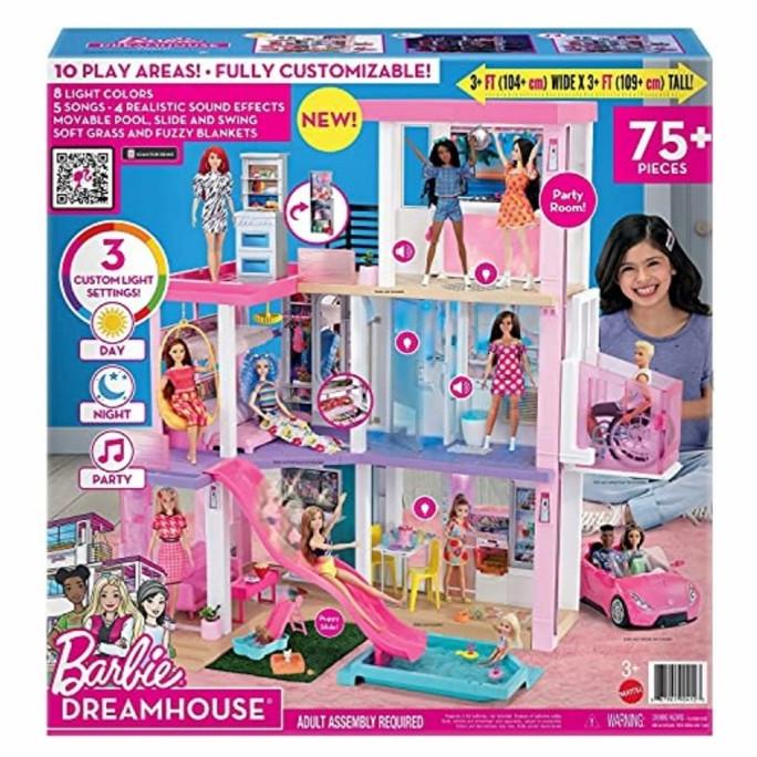 Jual Barbie Dreamhouse Dollhouse Rumah Barbie 75+ Dream House Model ...
