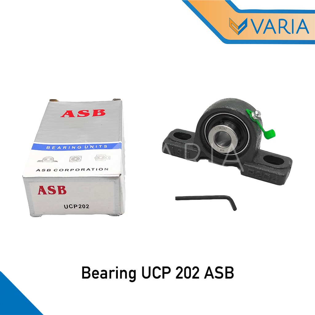 Jual Bearing / Laher Pillow Block Duduk UCP 202 As 15 mm ASB | Shopee Indonesia