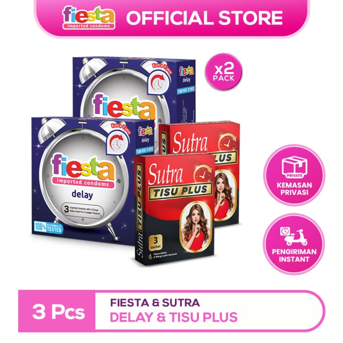 Jual Fiesta Delay 3s x2 & Sutra Tisu Plus x2 Pack | Shopee Indonesia