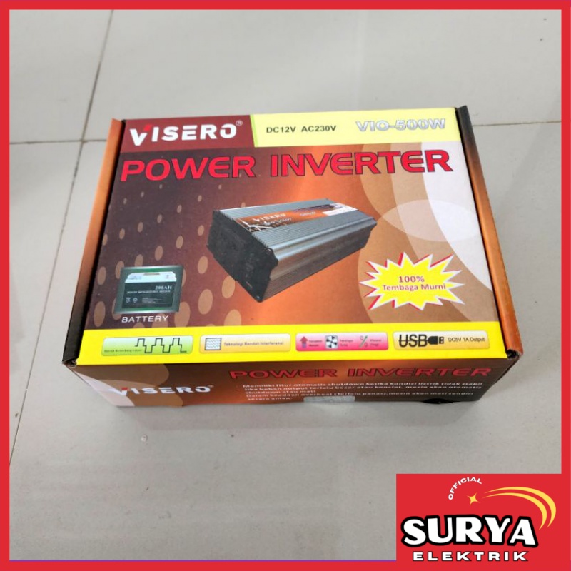 Jual Power Inverter VISERO VIO-500W / 500 Watt DC 12V to AC 230V ...